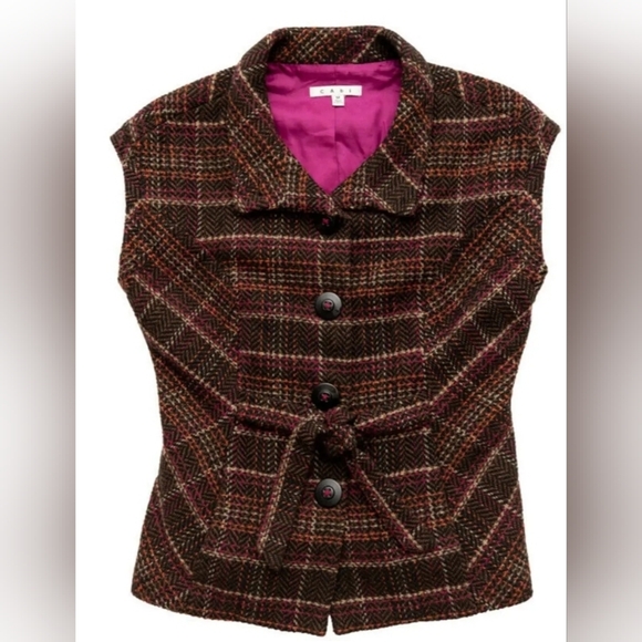 CAbi | Jackets & Coats | Cabi Plaid Vest Medium | Poshmark
